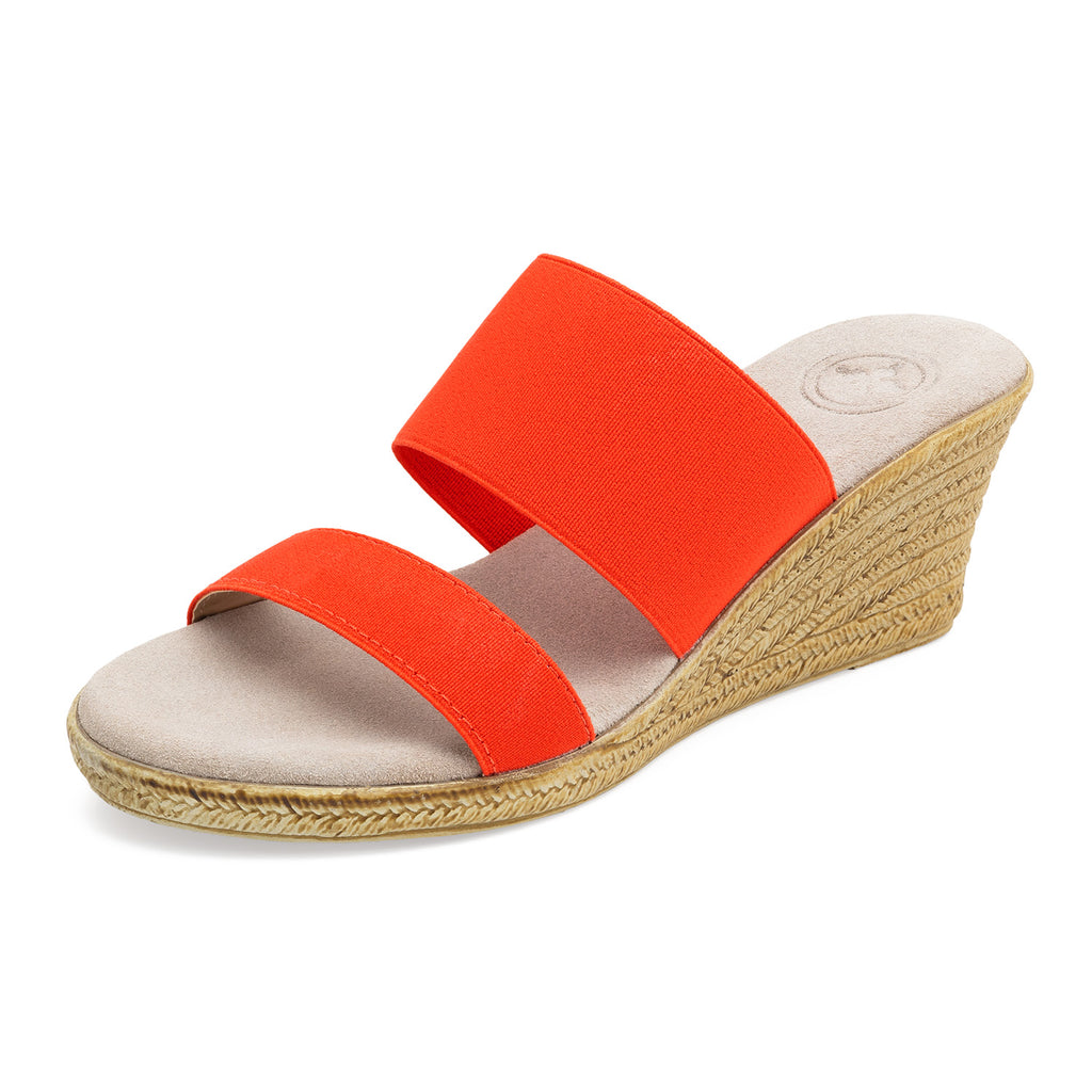 Slip On Espadrille Wedge Sandals - Backless Cooper Wedges