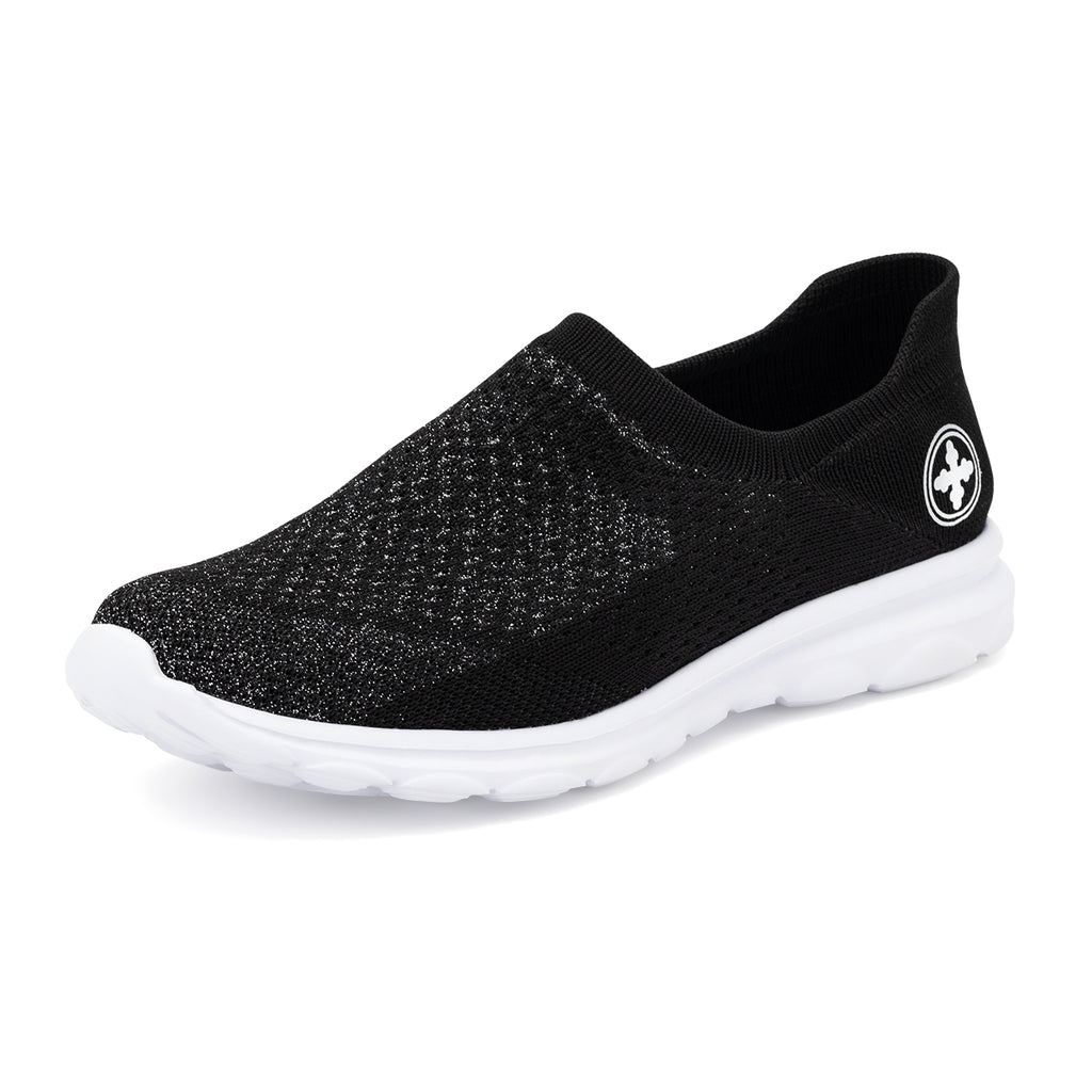 Laceless Knit Shoes - Women's Comfortable Walking Shoes
