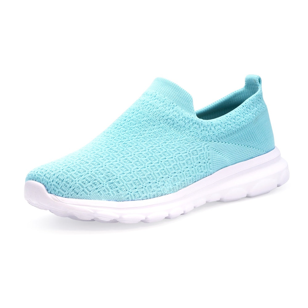 Women's Slip on Walking Shoes - Laceless Knit Sneakers